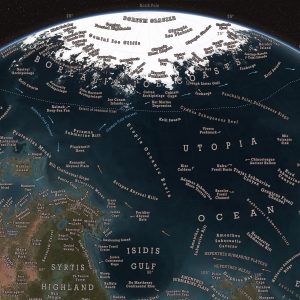 Map of Terraformed Mars - Pablo Carlos Budassi